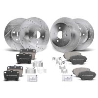 China Front & Rear Drilled Rotors & Ceramic Brake Pads for Toyota RAV4 2004-2005 for sale