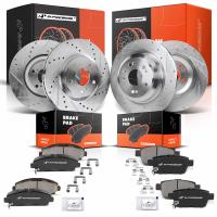 China Front & Rear Drilled Rotors & Ceramic Brake Pads for Acura TL 2009-2014 for sale