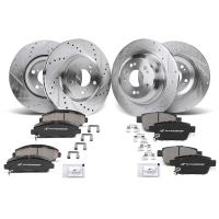 China Front & Rear Drilled Rotors & Ceramic Brake Pads for Acura TL 2009-2014 for sale