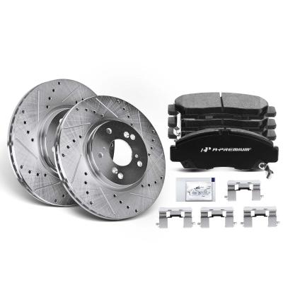 China Front Drilled Rotors & Ceramic Brake Pads for Honda Accord 2003-2011 Acura CL TL for sale
