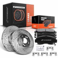 China Front Drilled Rotors & Ceramic Brake Pads for Honda Accord 2003-2011 Acura CL TL for sale