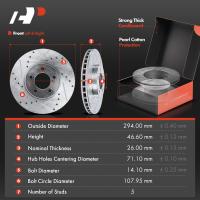 China Front Drilled Rotors & Ceramic Brake Pads for Ford Taurus Lincoln Mercury Cougar for sale