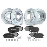 China Front & Rear Drilled Rotors & Ceramic Brake Pads for Hyundai Tucson 13-15 Kia for sale