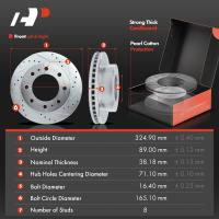 China Front & Rear Drilled Rotors & Ceramic Brake Pads for Chevrolet Express 2500 GMC for sale