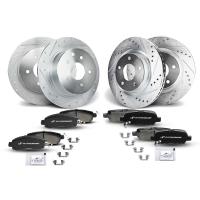 China Front & Rear Drilled Rotors & Ceramic Brake Pads for Nissan Altima 2014-2019 FWD for sale
