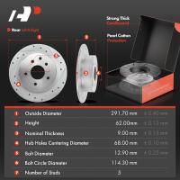 China Front & Rear Drilled Rotors & Ceramic Brake Pads for Nissan Altima 2014-2019 FWD for sale