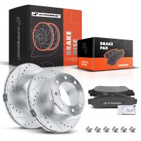 China Rear Drilled Rotors & Ceramic Brake Pads for Ford F-250 F-350 Super Duty 05-12 for sale