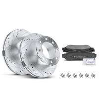 China Rear Drilled Rotors & Ceramic Brake Pads for Ford F-250 F-350 Super Duty 05-12 for sale