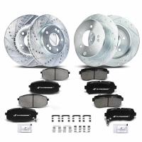 China Front & Rear Drilled Rotors & Ceramic Brake Pads for Kia Forte Koup 10-13 Forte5 for sale