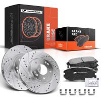 China Front Drilled Rotors & Ceramic Brake Pads for Hyundai Sonata Tiburon Kia Optima for sale