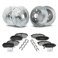 China Front & Rear Drilled Rotors & Ceramic Brake Pads for Subaru Impreza 2012-2013 for sale