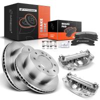 China 8x Rear Disc Brake Rotor & Pads + Brake Caliper for Chevy Silverado 2500 HD GMC for sale