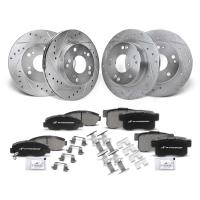 China Front & Rear Drilled Rotors & Ceramic Brake Pads for Honda Civic 2006-2011 for sale