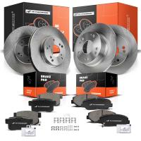 China Front & Rear Disc Brake Rotors & Ceramic Brake Pads for Honda Accord 03-07 2.4L for sale