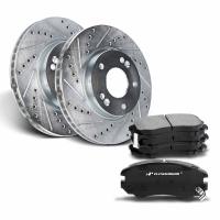 China Front Drilled Rotors & Ceramic Brake Pads for Kia Soul 2010-2011 for sale