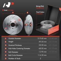 China Front Drilled Rotors & Ceramic Brake Pads for Infiniti FX35 FX45 Nissan Murano for sale