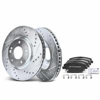 China Front Drilled Rotors & Ceramic Brake Pads for Hyundai Sonata 11-15 Kia Optima for sale