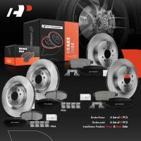 China Front & Rear Disc Brake Rotors & Ceramic Brake Pads for Mazda CX-9 2007-2015 for sale