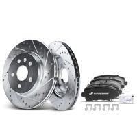 China Rear Drilled Rotors & Ceramic Brake Pads for Chevy Impala 14-20 Cadillac Buick for sale