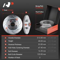 China Rear Drilled Rotors & Ceramic Brake Pads for Chevy Impala 14-20 Cadillac Buick for sale