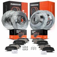 China Front & Rear Drilled Rotors & Ceramic Brake Pads for Kia Sorento 2016-2019 for sale