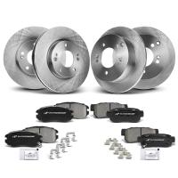 China Front & Rear Disc Brake Rotors & Ceramic Brake Pads for Hyundai Tucson Kia for sale