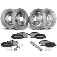 China Front & Rear Disc Brake Rotors & Ceramic Brake Pads for Ford Edge 11-14 Lincoln for sale