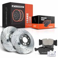 China Front Drilled Rotors & Ceramic Brake Pads for BMW X5 2000-2006 L6 3.0L V8 4.4L for sale