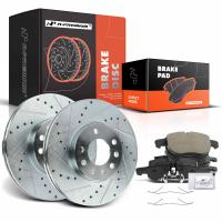 China Front Drilled Rotors & Ceramic Brake Pads for Saab 9-3 2003-2010 2.0L for sale