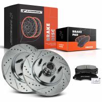 China Front Drilled Rotors & Ceramic Brake Pads for Ford F-150 2000-2003 Lincoln for sale