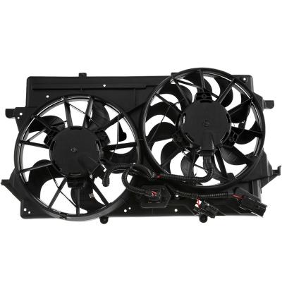 China Dual Fan Assembly w/o Controller 200W for Ford Focus L4 2.0L 2001-2004 for sale