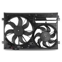China Radiator Cooling Fan Assembly with Brushless Motor for Audi A3 TT VW Golf Jetta for sale