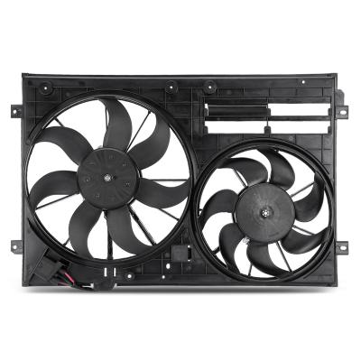 China Radiator Cooling Fan Assembly with Brushless Motor for Audi A3 TT VW Golf Jetta for sale