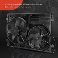 China Radiator Cooling Fan Assembly with Brushless Motor for Audi A3 TT VW Golf Jetta for sale