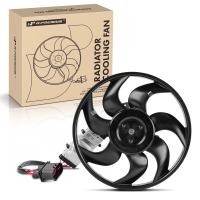 China Driver Radiator Cooling Fan Assembly with Control Unit for Audi Q7 VW Touareg for sale