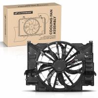 China Radiator Cooling Fan Assembly with Shroud for Jaguar XE 2017-2019 XF 2.0L 3.0L for sale