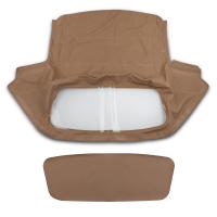 China Tan Convertible Soft Top with Plastic Window for Alfa Romeo Spider GT Veloce 71-94 for sale