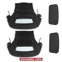 China Black Convertible Soft Top with Glass Window for Ford Mustang 2005-2014 for sale