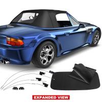 China Twill Convertible Soft Top w/ Plastic Rear Window for BMW E36 Z3 1996-2002 Black for sale