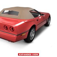 China Convertible Soft Top w/ Plastic Window for Chevrolet Corvette 1986-1993 Tan for sale