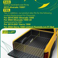 China 6.5 FT Bed Soft Roll-up Tonneau Cover for Chevrolet Silverado 1500 GMC 19-22 for sale