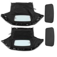 China Black Convertible Soft Top with Glass Window & Rain Rail for Mazda Miata for sale
