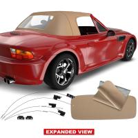 China Convertible Soft Top with Plastic Rear Window for BMW E36 Z3 1996-2002 Tan for sale