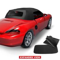 China Convertible Soft Top w/ Clear Plastic Window for Porsche 986 Boxster 97-02 Black for sale