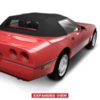 China Convertible Soft Top w/ Plastic Window for Chevrolet Corvette 1986-1993 Black for sale