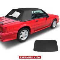 China Convertible Soft Top w/ Clear Plastic Window for Ford Mustang 1983-1993 Black for sale