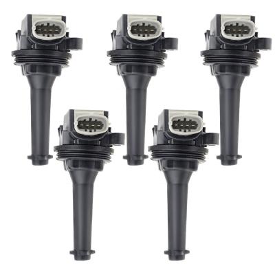 China 5x Ignition Coils with 4 Pins for Volvo C30 C70 S40 S60 V50 V70 XC70 2.4L 2.5L for sale
