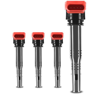 China 4x Ignition Coils with 4 Pins for Audi A6 A7 A8 Quattro Q7 Volkswagen Touareg for sale