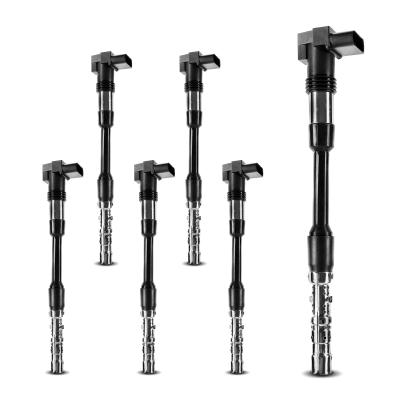 China 6x Ignition Coil with 4 pins for Volkswagen EuroVan 2001-2003 V6 2.8L for sale