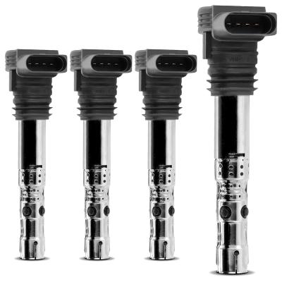 China 4x Ignition Coils with 4 Pins for Audi A4 A6 Volkswagen Beetle Golf Jetta Passat for sale